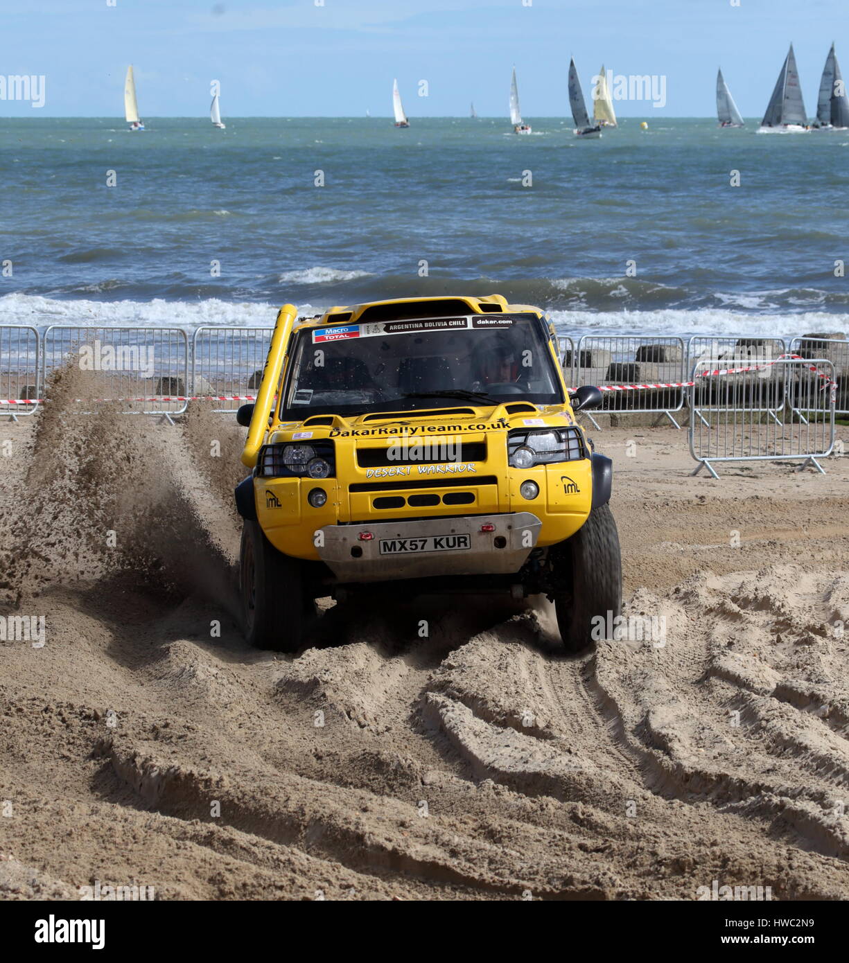 Dakar Rally Team prepared Land Rover Freelander demonstrating racing ...