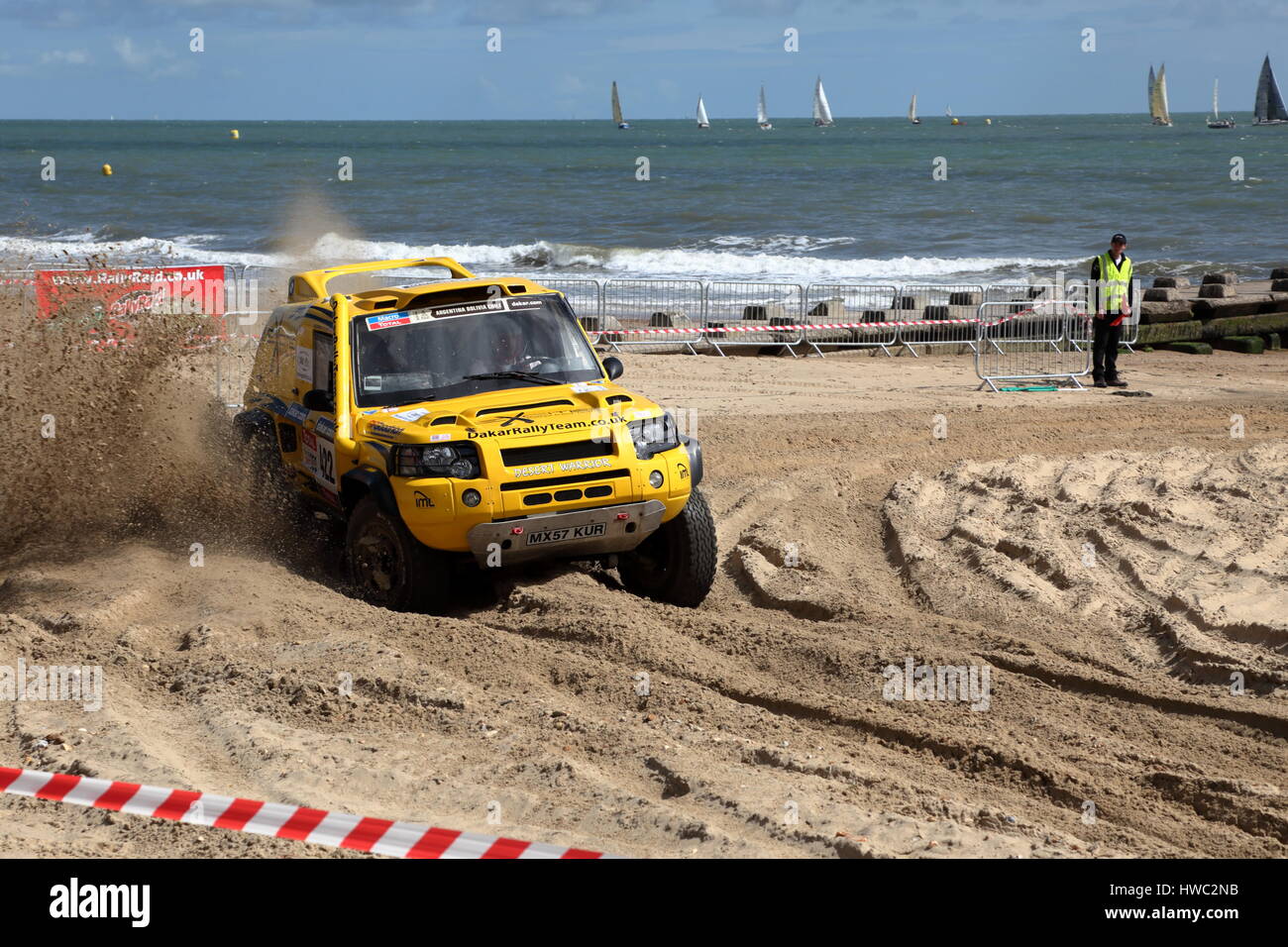 Dakar Rally Team prepared Land Rover Freelander demonstrating racing ...
