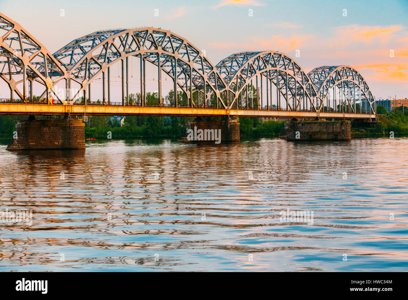 Riga railway bridge hi-res stock photography and images - Alamy