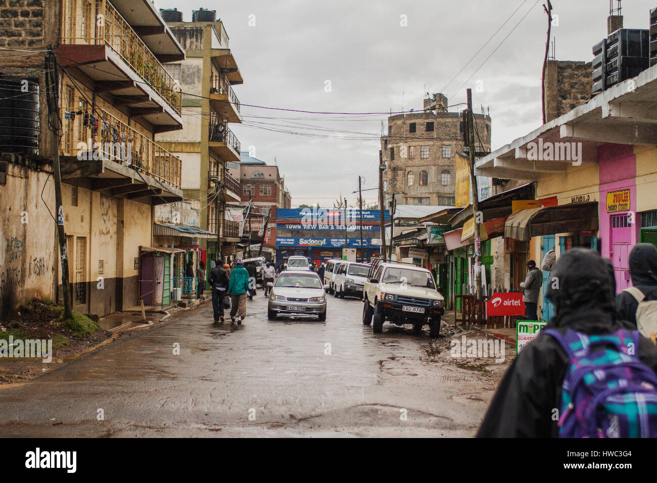 A street in Nanyuki town Stock Photo - Alamy