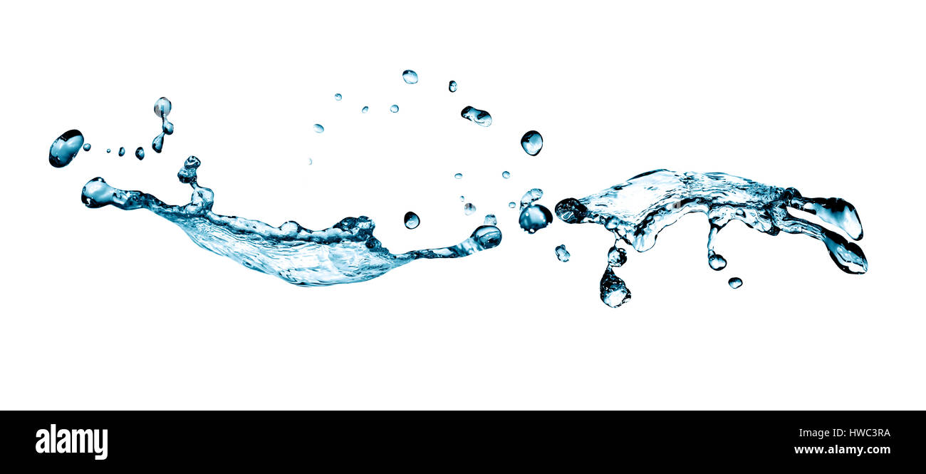 Nice abstract water splash with drops on white background Stock Photo ...