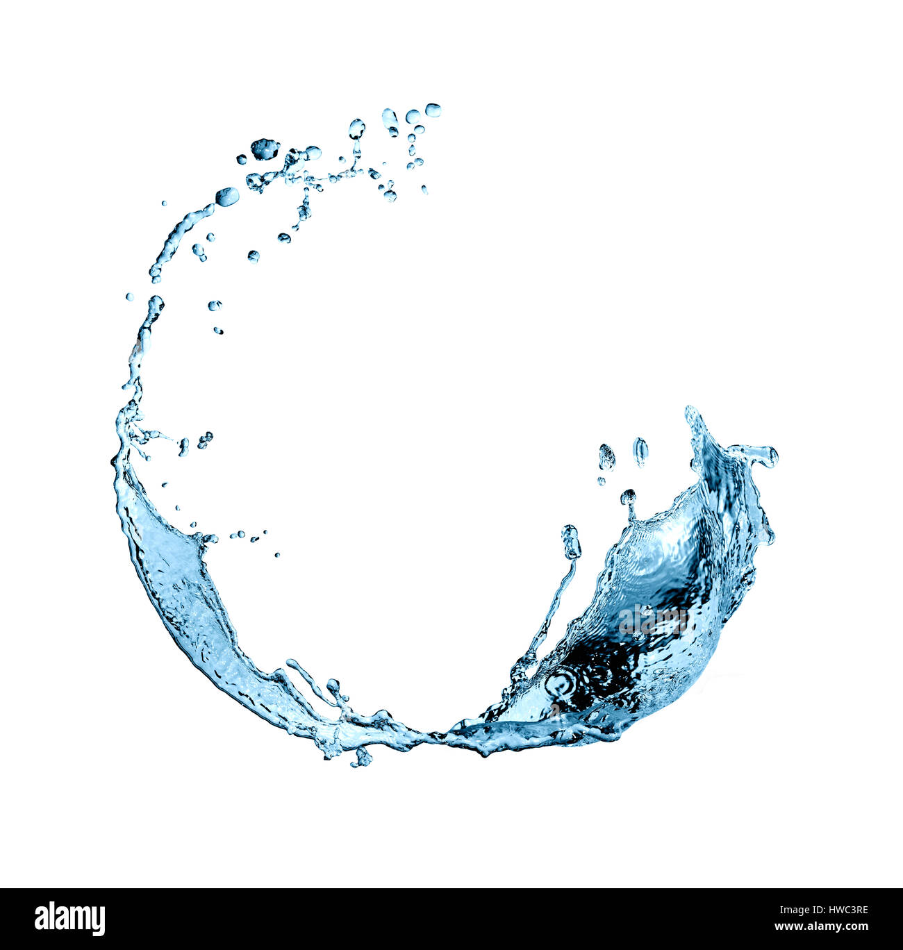 Nice abstract water splash ring with drops on white background Stock ...