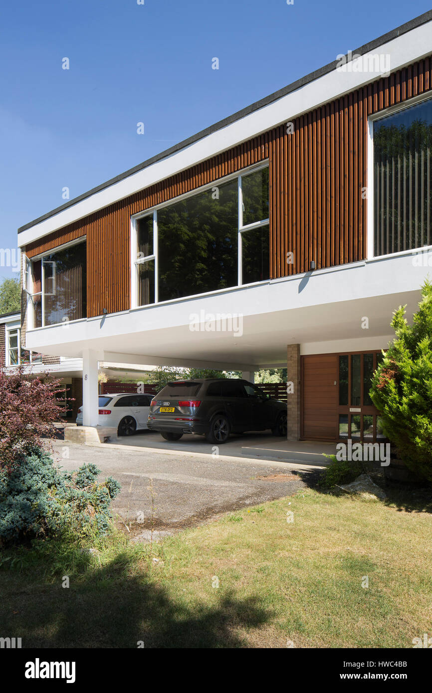 Exterior view of front facade. Private House, Roydon, United Kingdom ...