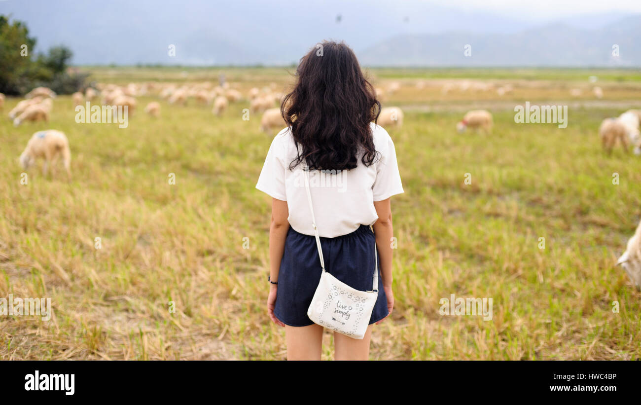 Girl on field hi-res stock photography and images - Alamy