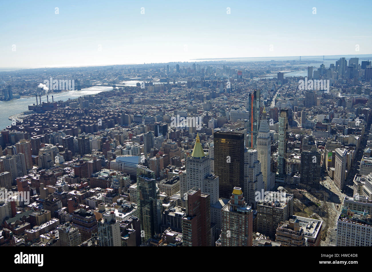 Aerial view of Manhattan, New York City. USA Stock Photo - Alamy