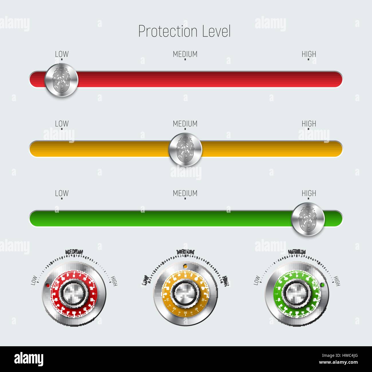 Volume level slider Stock Vector Images - Alamy