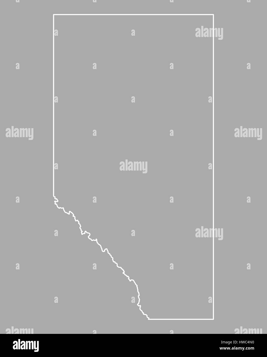 Map of Alberta Stock Photo - Alamy