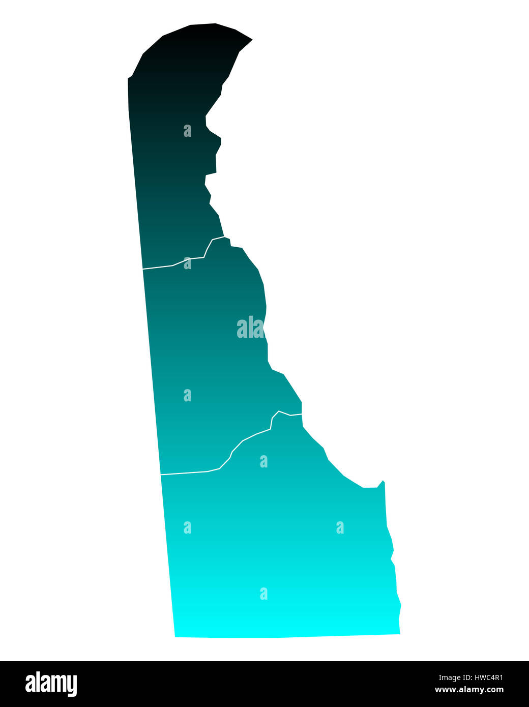 Map of Delaware Stock Photo - Alamy