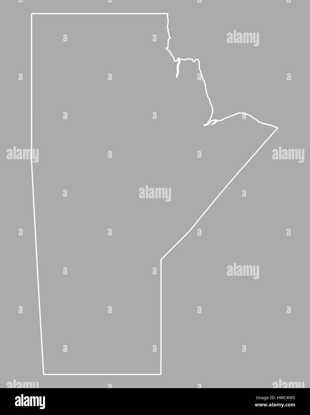 Map of Manitoba Stock Photo - Alamy