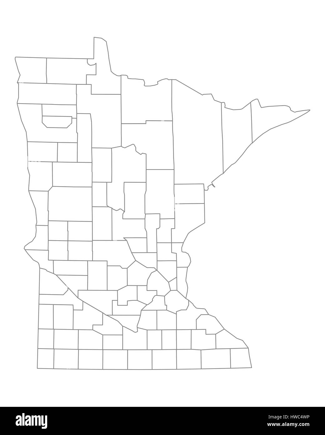 Map of Minnesota Stock Photo - Alamy