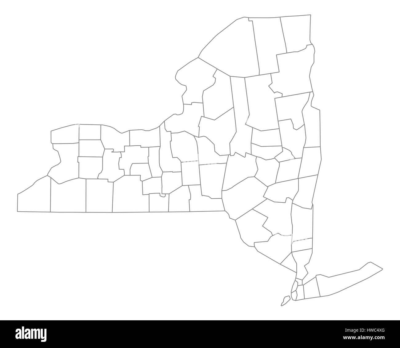 Map of New York Stock Photo - Alamy