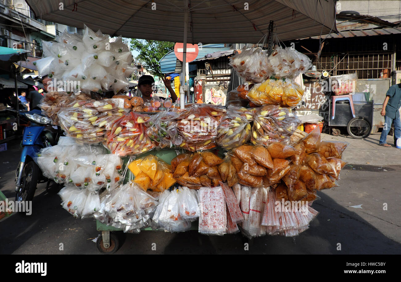 Ho Chi Minh city, Viet Nam, Vietnamese street food at Cho Lon market ...