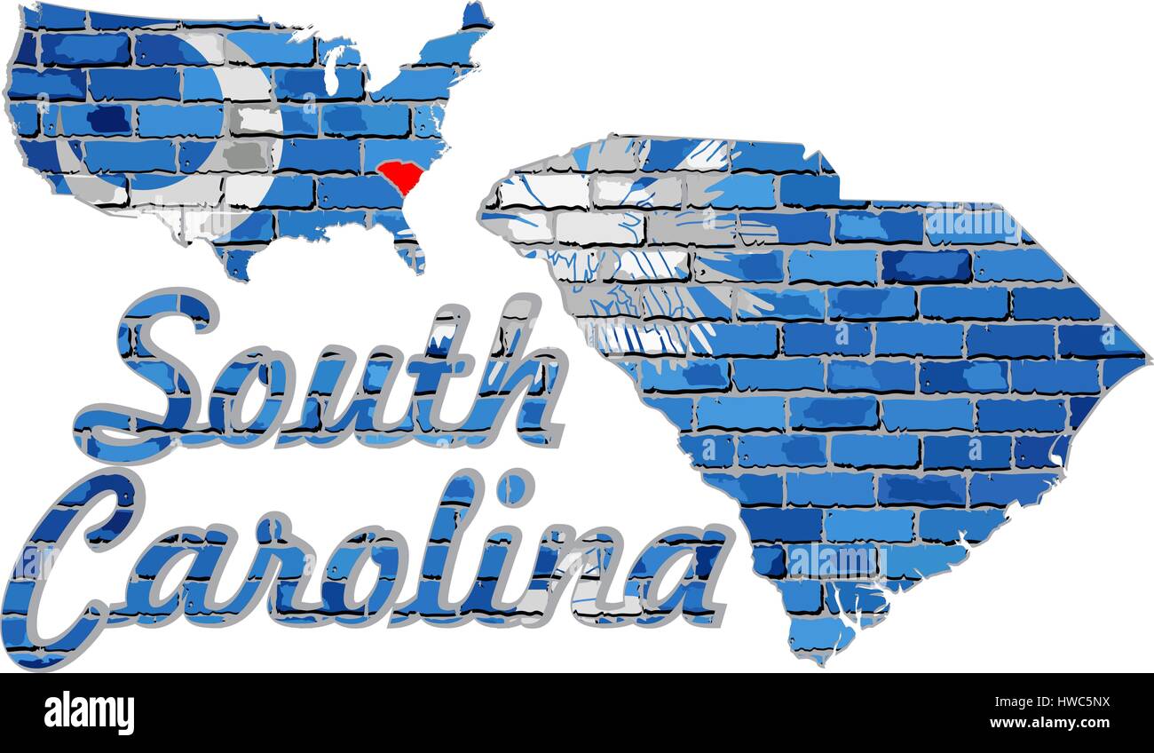 Carolina on a map Stock Vector Images - Alamy