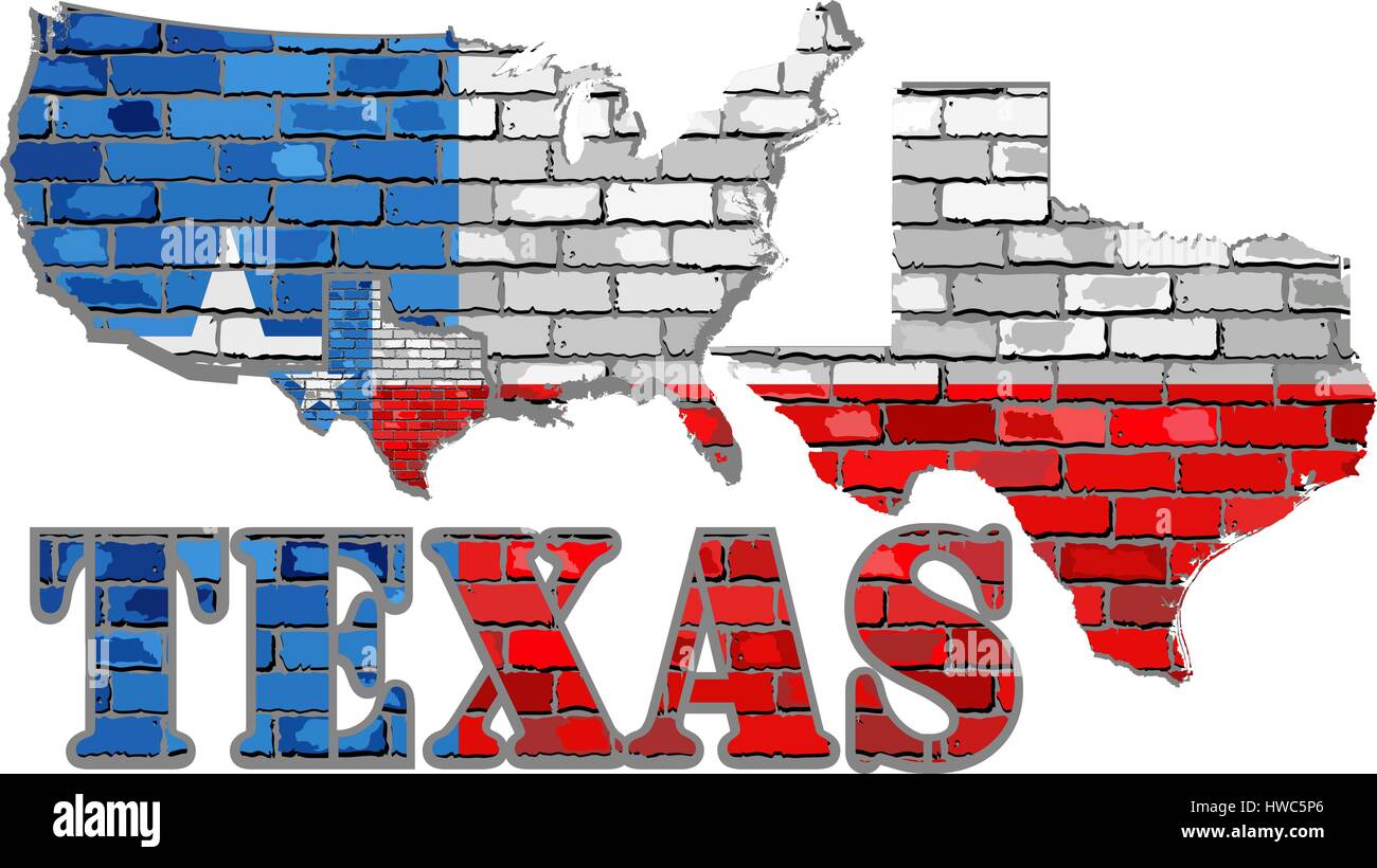 Wall texas map hi-res stock photography and images - Alamy