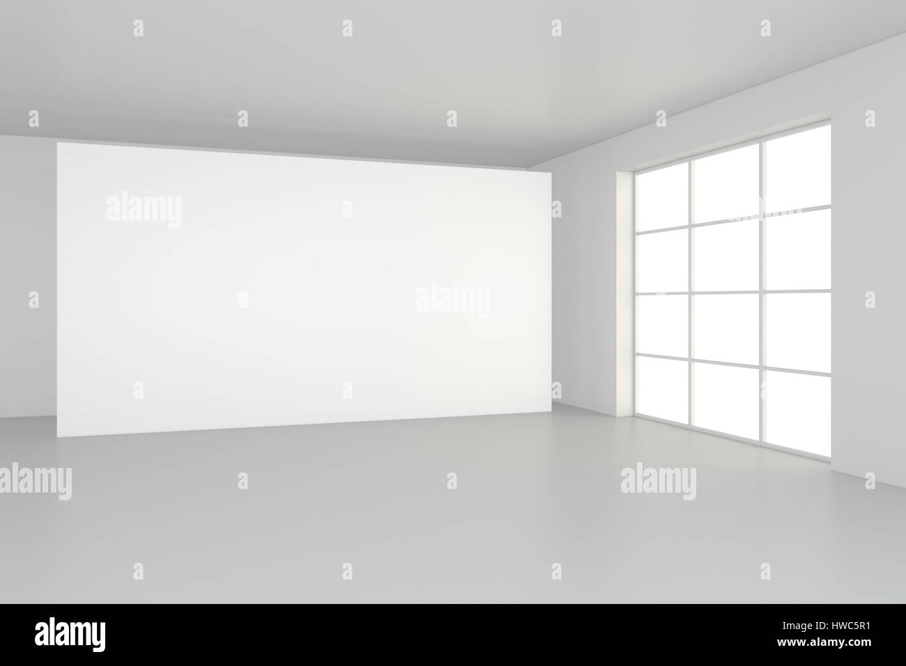 White clean interior with blank white poster Stock Photo - Alamy