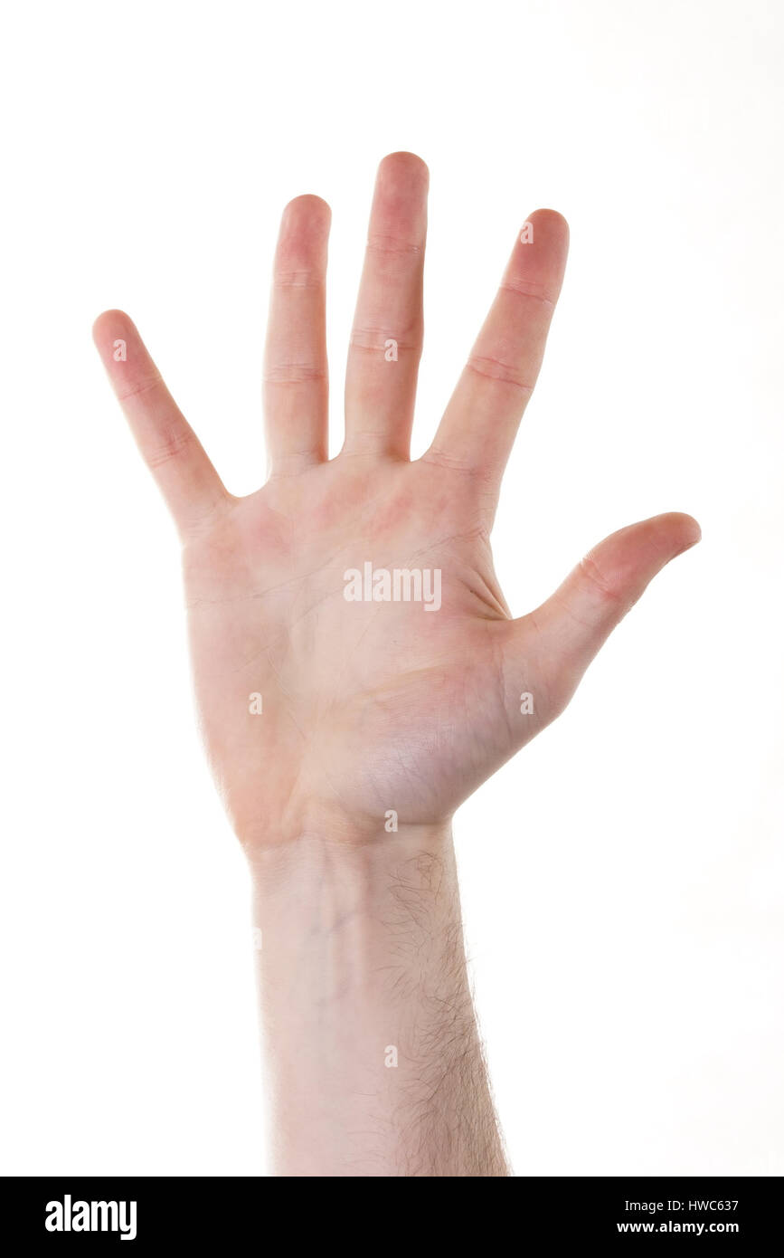 Stock Photo - Right hand with spread fingers, isolated on white Stock ...