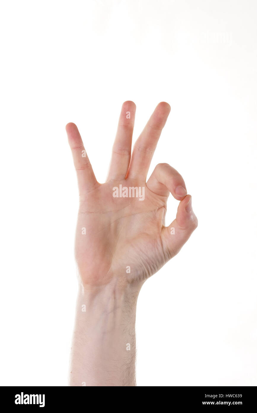 Ok hand gestures hi-res stock photography and images - Alamy