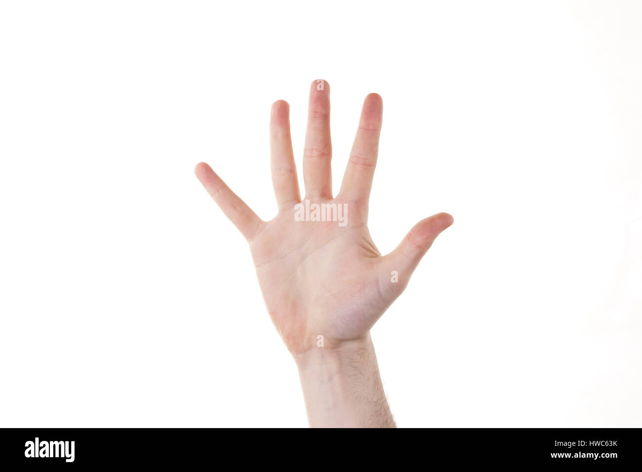 Stock Photo - Right hand with spread fingers, isolated on white Stock ...