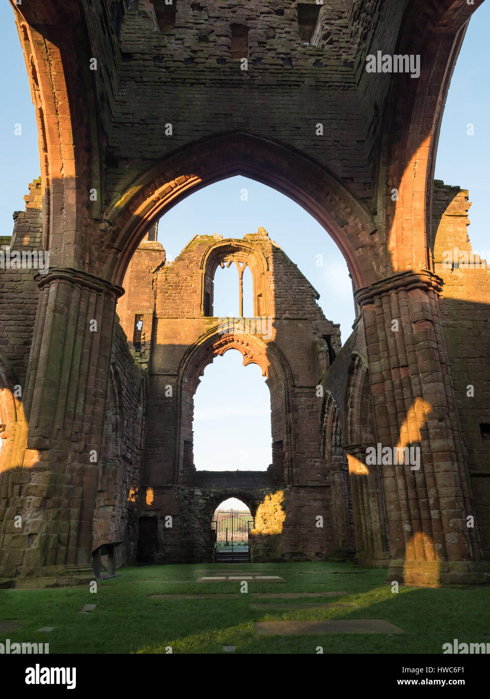 The ruins of Sweetheart Abbey , also known as Abbey of Dulce Cor, in ...