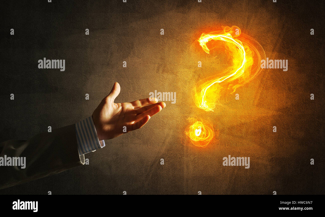 Burning question mark hi-res stock photography and images - Alamy