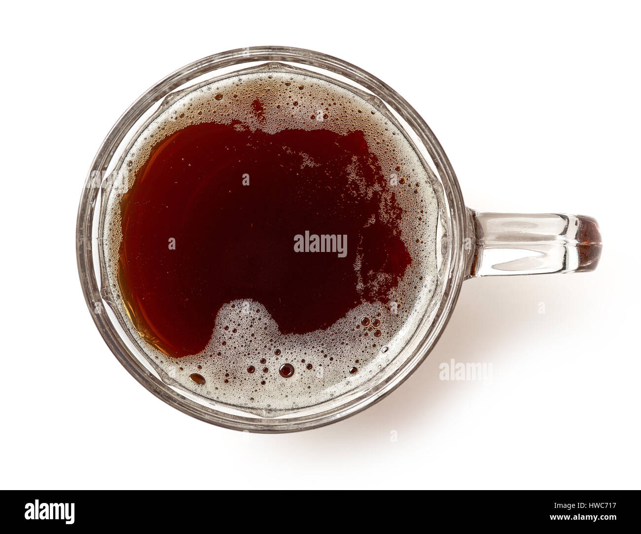 beer jug isolated on white background, top view Stock Photo - Alamy