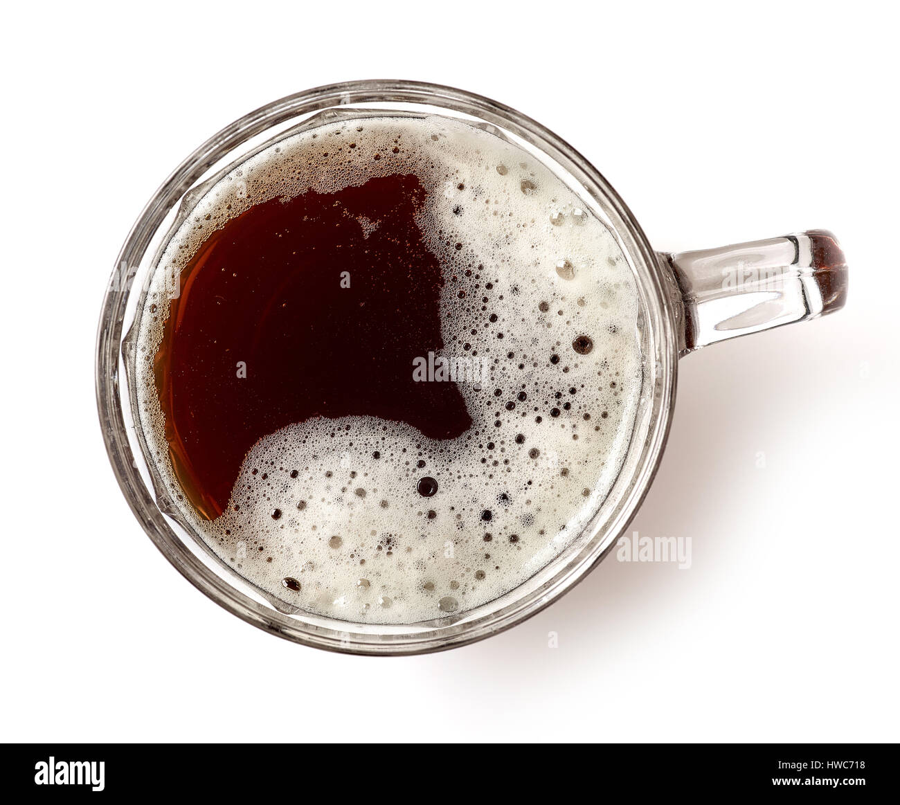 beer jug isolated on white background, top view Stock Photo - Alamy