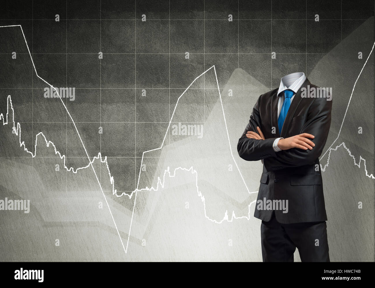 Businessman without head Stock Photo - Alamy