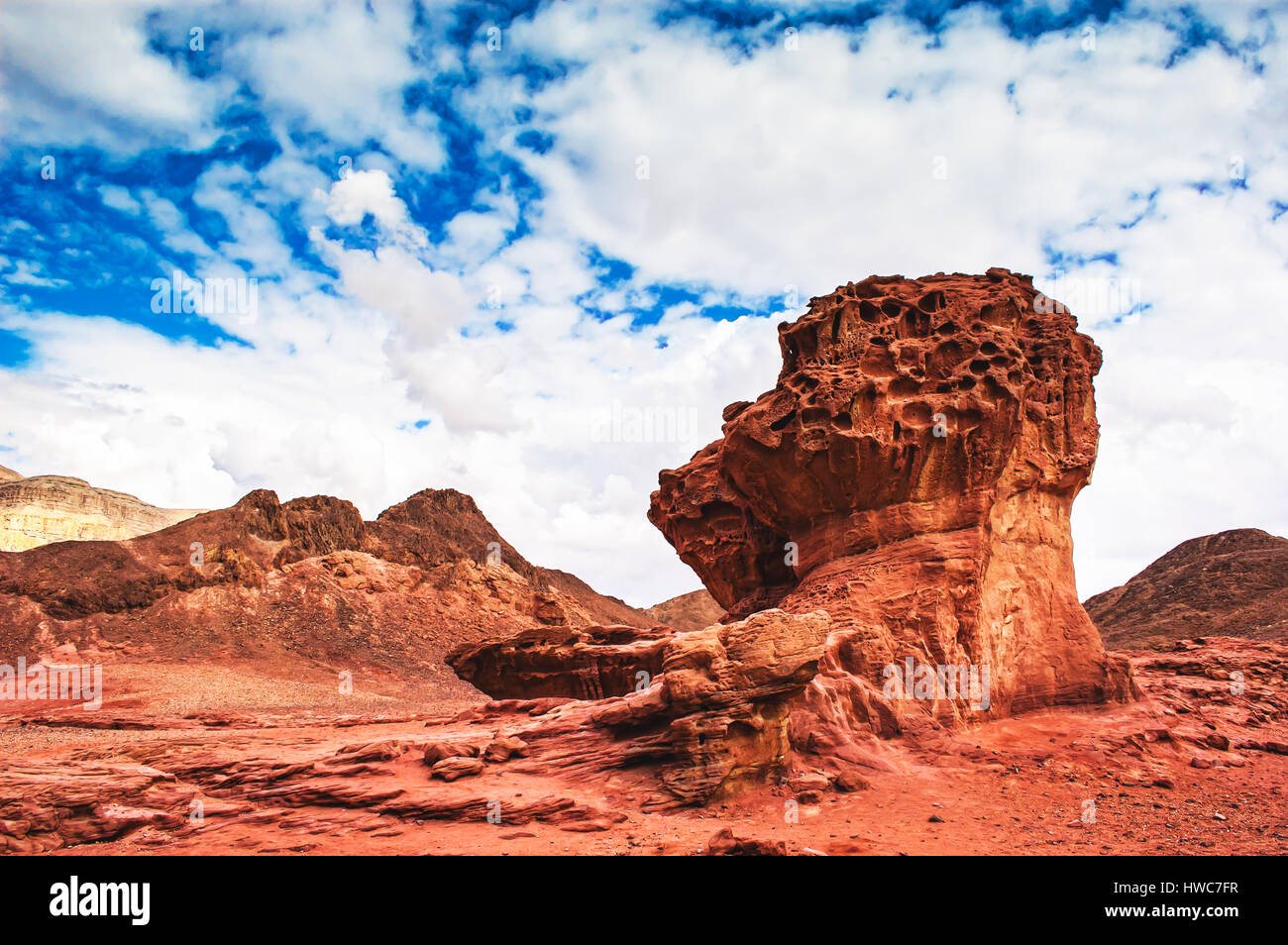The red sand rocks in Timna park, Negev Desert, Israel Stock Photo - Alamy
