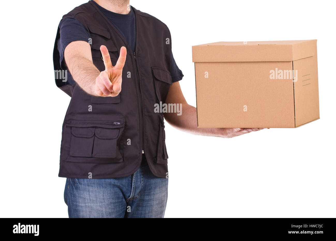 Delivery man Stock Photo - Alamy