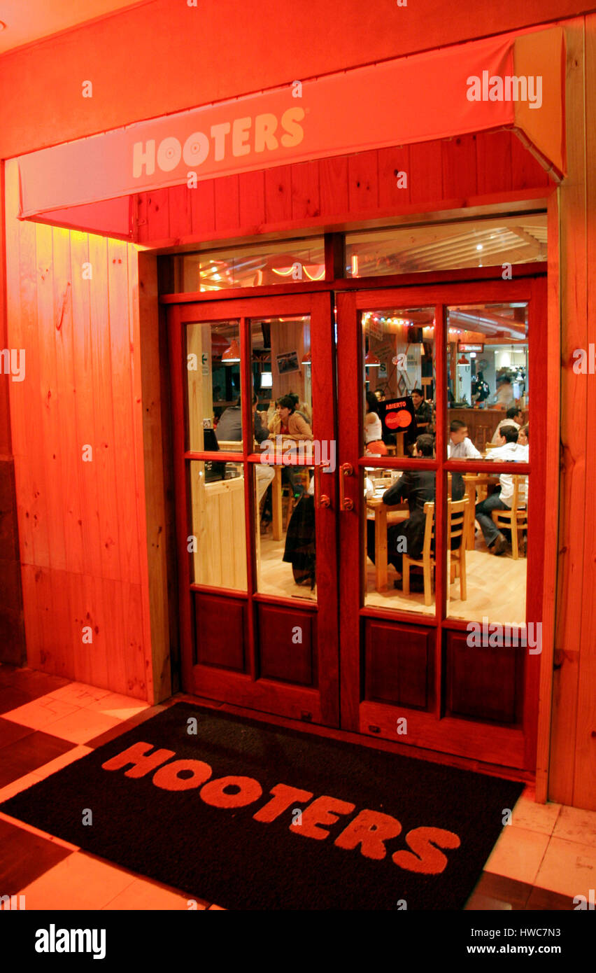 The Hooters restaurant at a mall in the Mira Flores section of Lima ...
