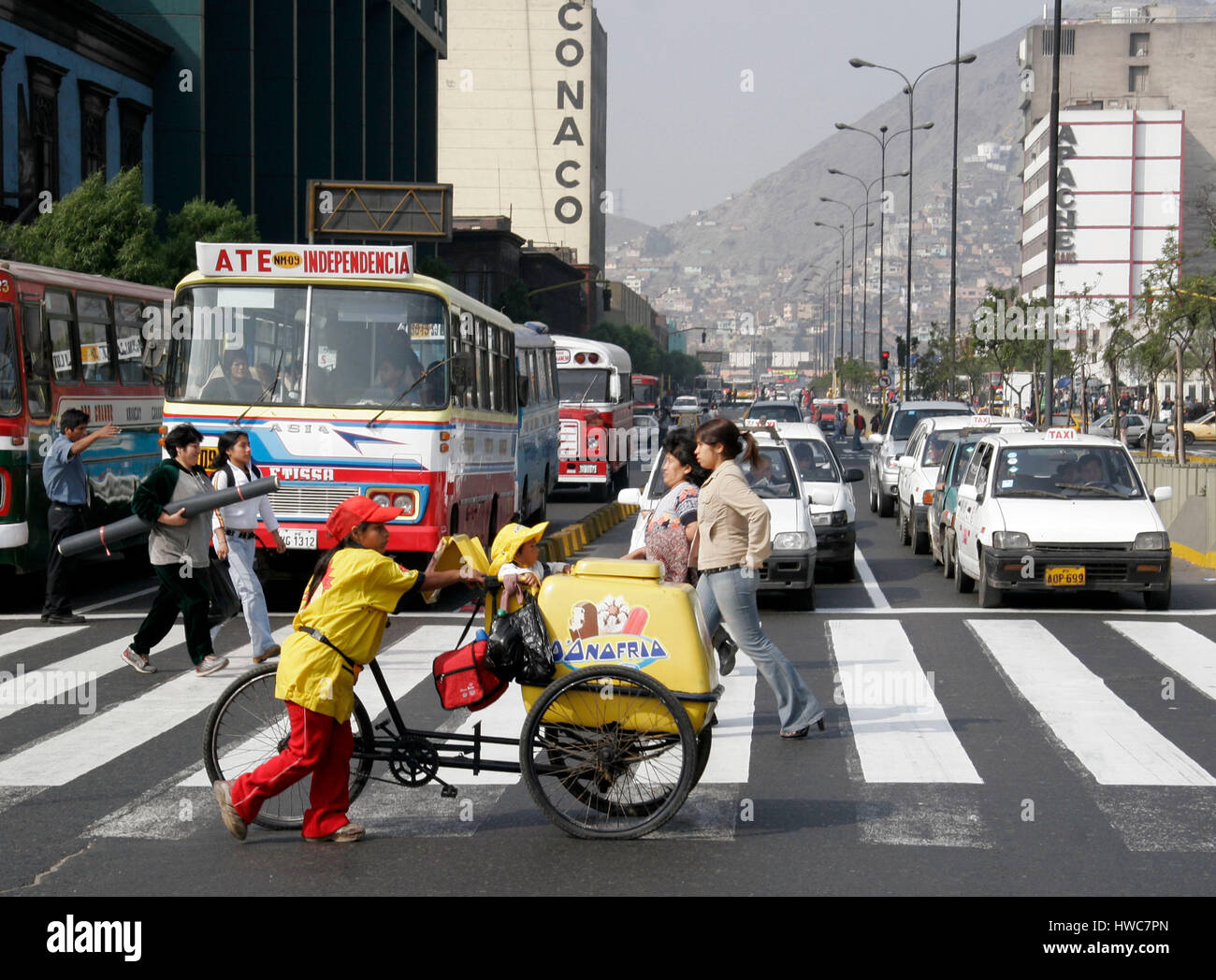 The street of Lima, Peru on November 5, 2005. Photo credit: Francis ...