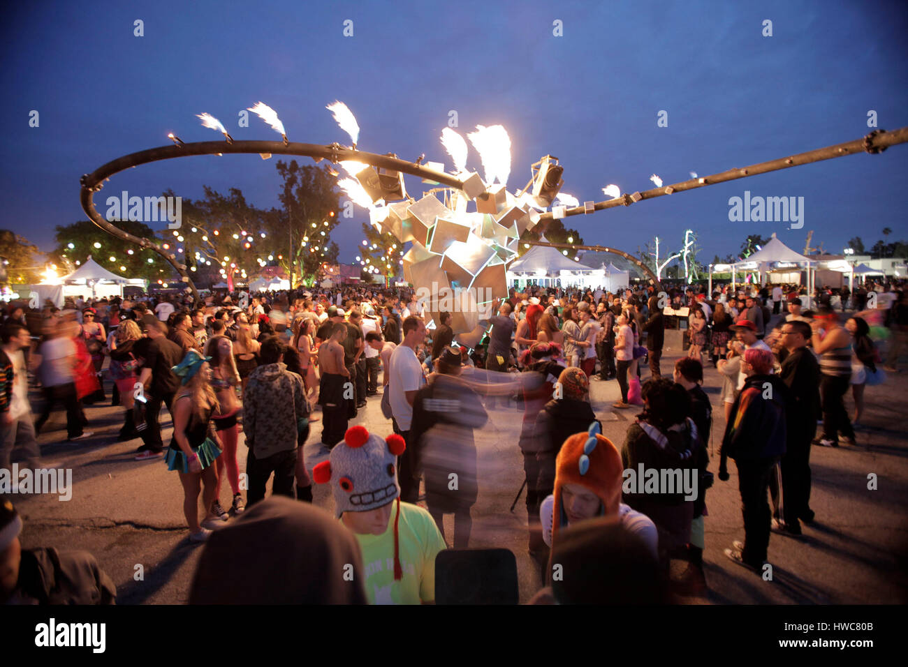 Ravers at the Beyond Wonderland rave in San Bernardino, on Saturday ...