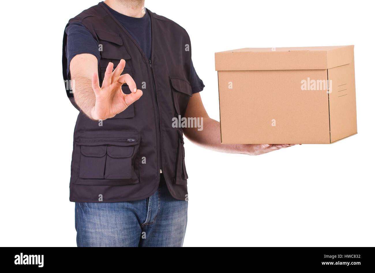 Workman package Cut Out Stock Images & Pictures - Alamy