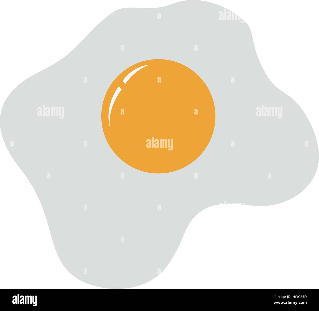 fried egg icon illustrated on a white background in vector Stock Vector ...