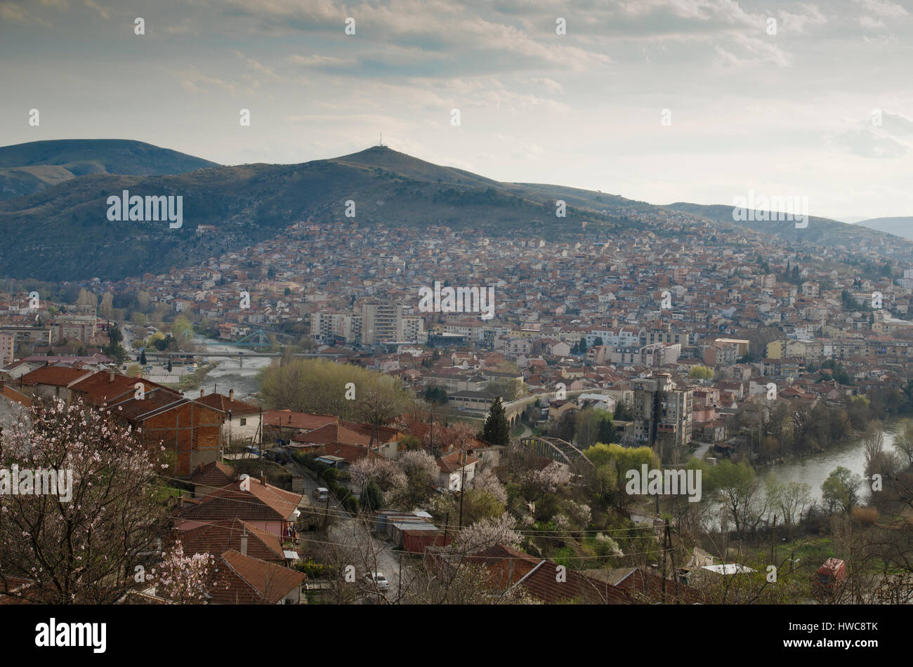 Panorama view of Veles, Macedonia Stock Photo - Alamy