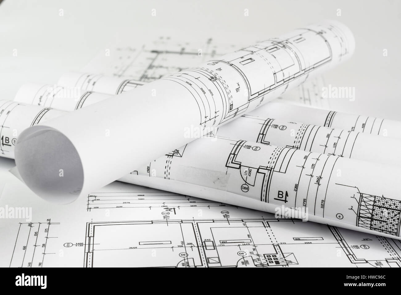 House extension construction building plans hi-res stock photography ...