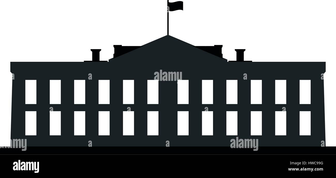 white house icon illustrated on white background in vector Stock Vector ...