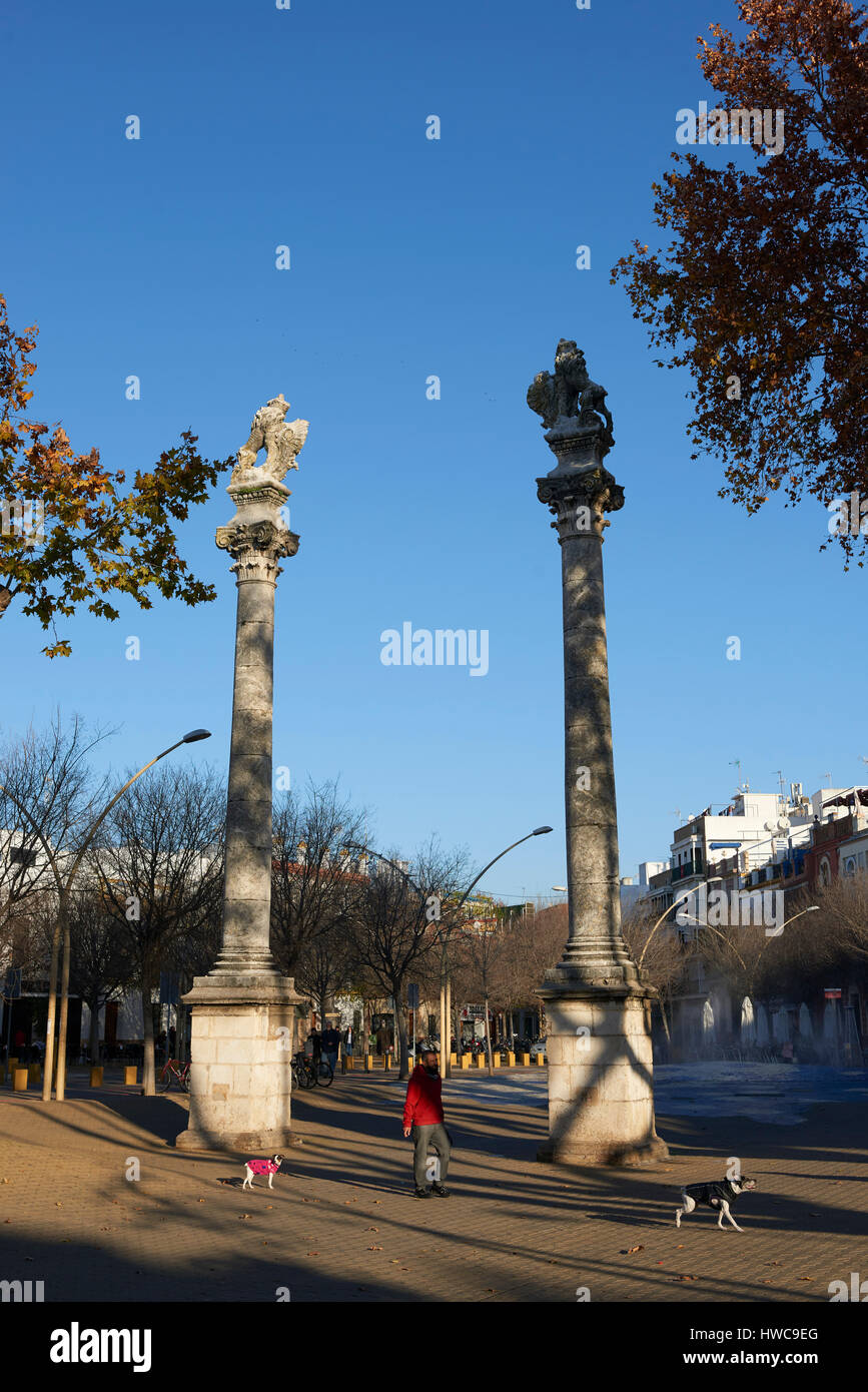 Columns of Hercules, Seville, Andalusia, Spain, Europe Stock Photo - Alamy