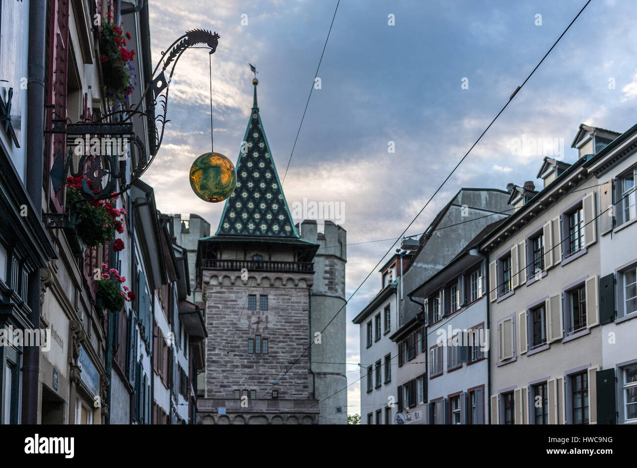 Swiss street scene Stock Photo - Alamy