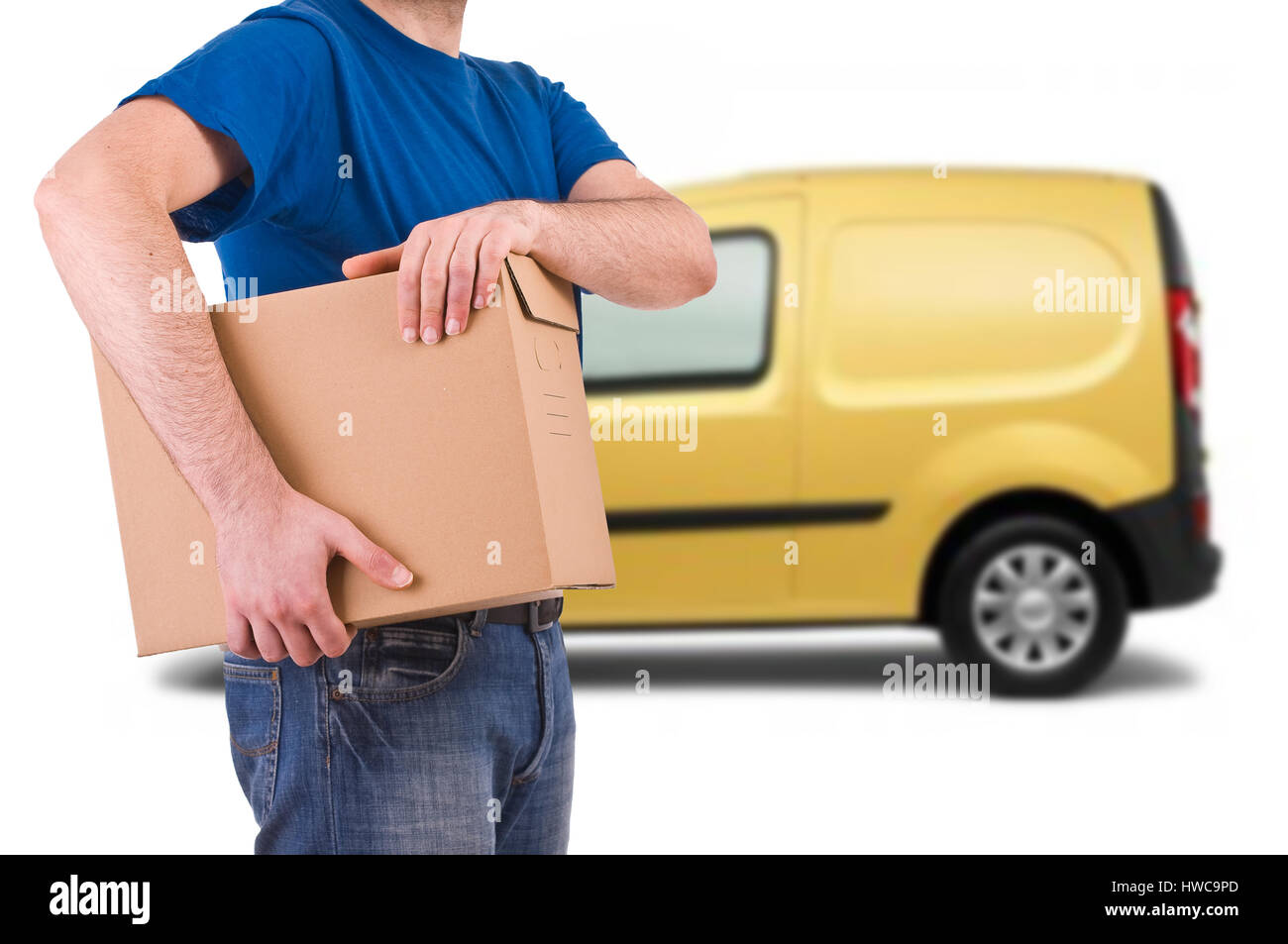 Postman van Cut Out Stock Images & Pictures - Alamy