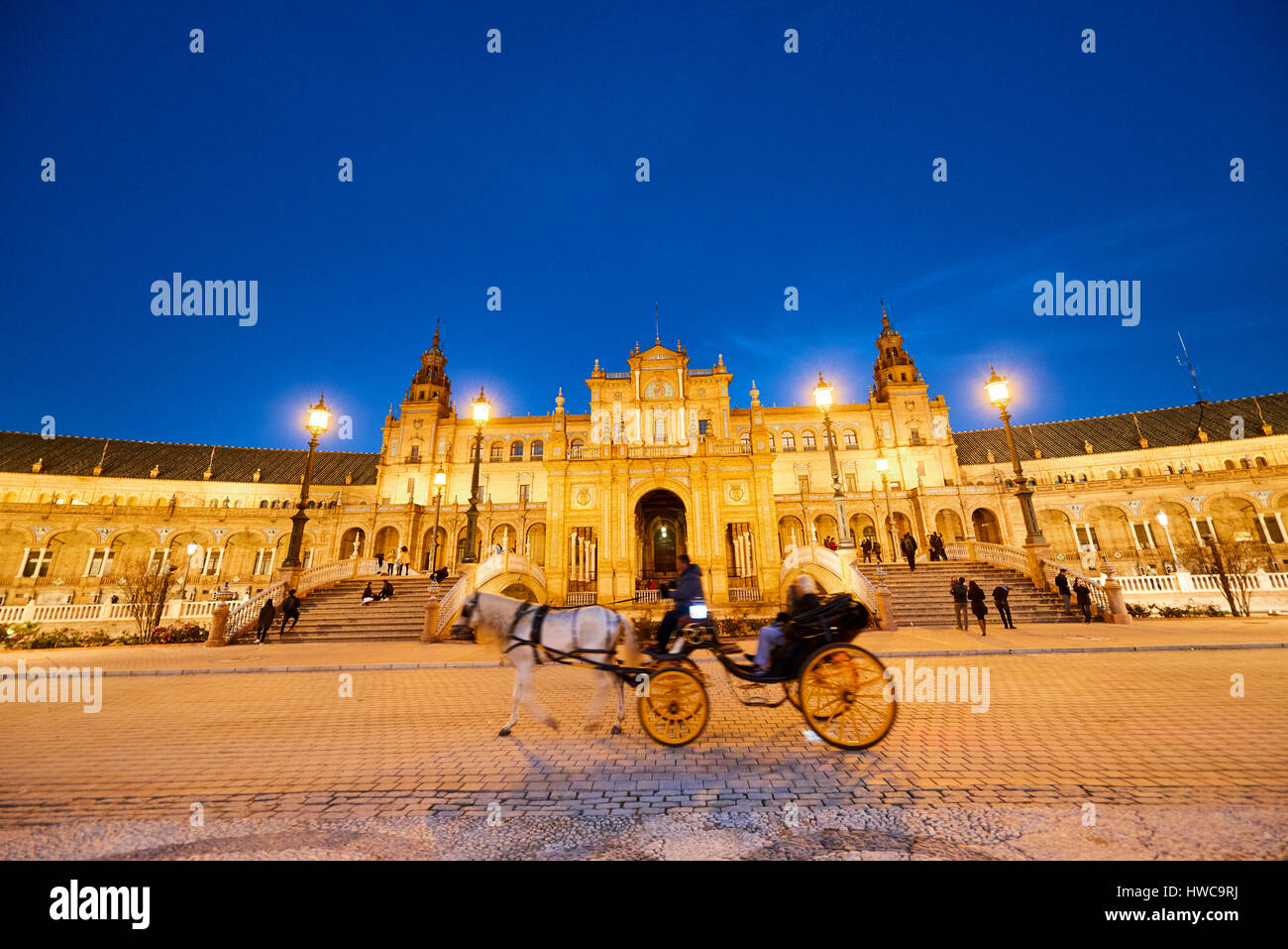 Plaza de España, Seville, Spain built for the Ibero-American Exposition ...