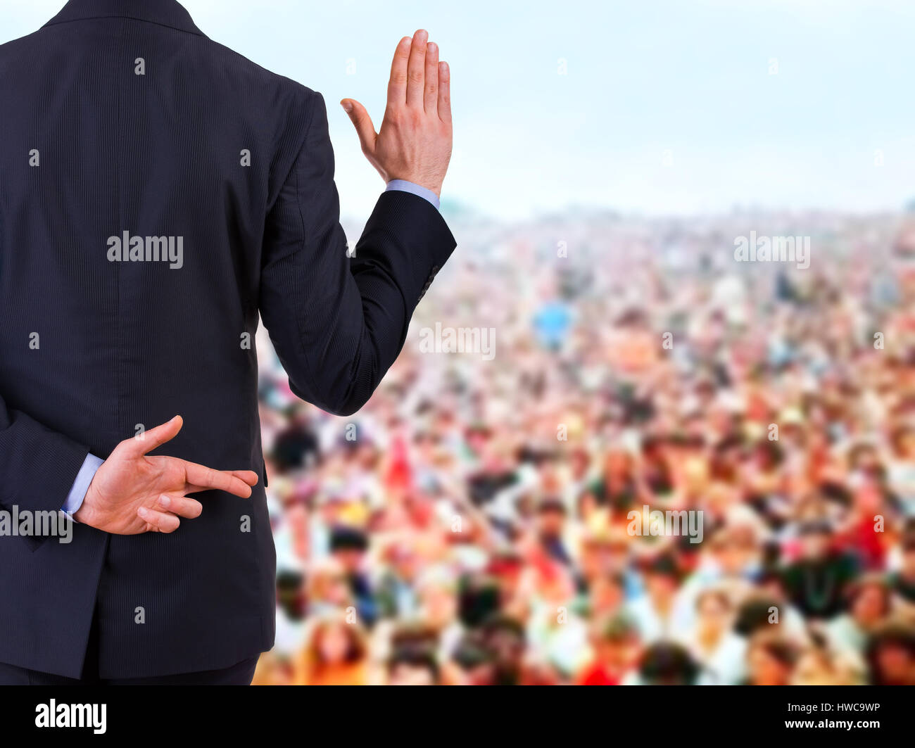 Man swearing fingers hi-res stock photography and images - Alamy