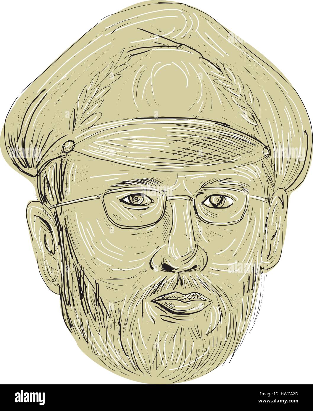 Wearing military cap Stock Vector Images - Alamy