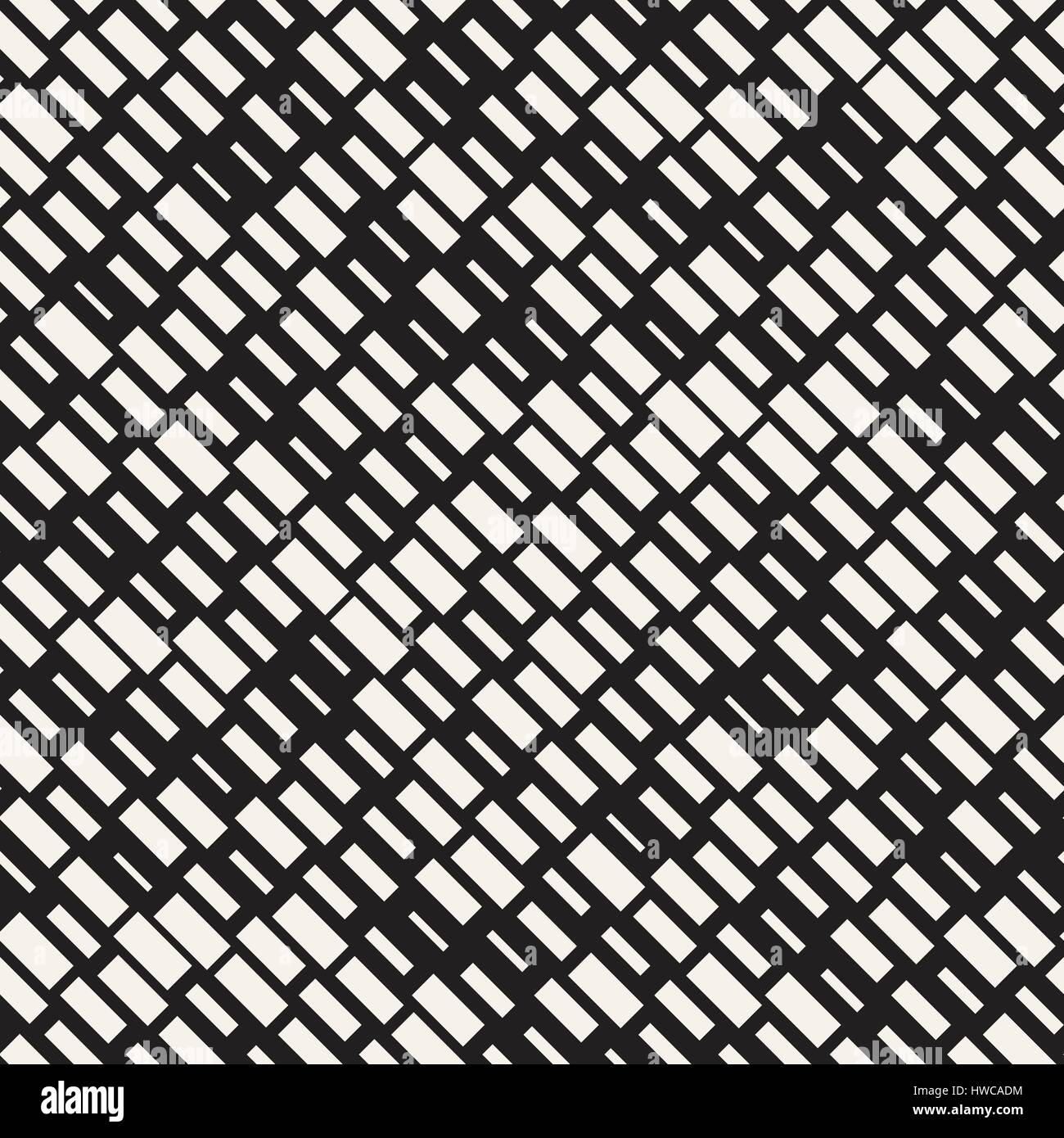 Vector Seamless Black And White Irregular Dash Rectangles Grid Pattern ...