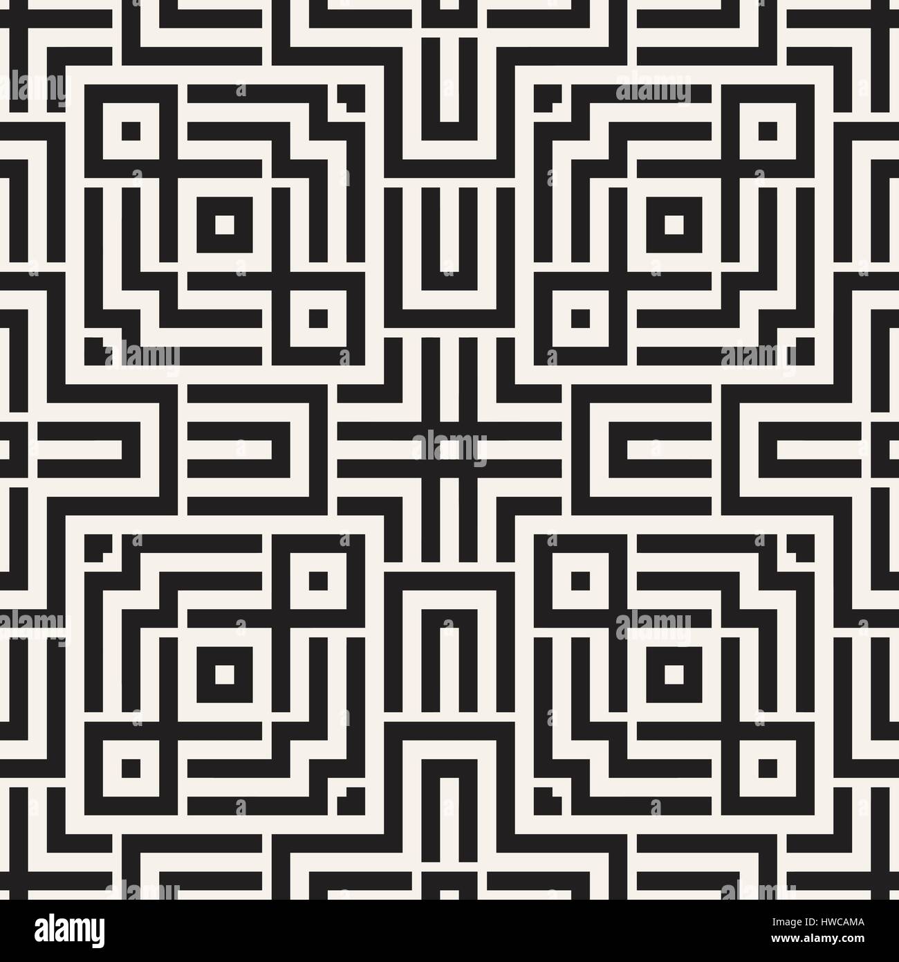 Ethnic Ornament Native Lines Stylish Print. Vector Seamless Black and ...