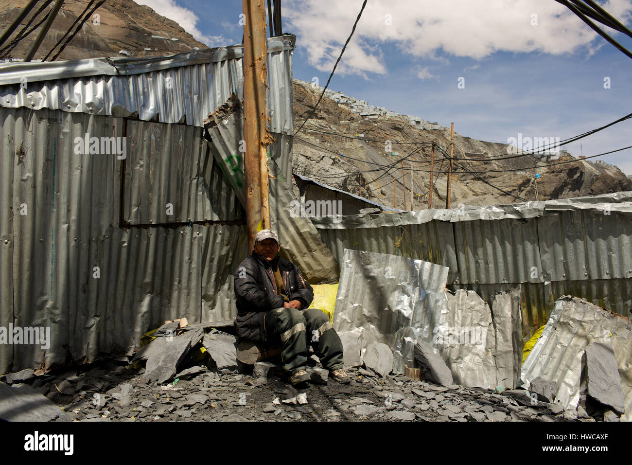 La Rinconada, a gold mining town in the Andes, Peru. Located at over ...