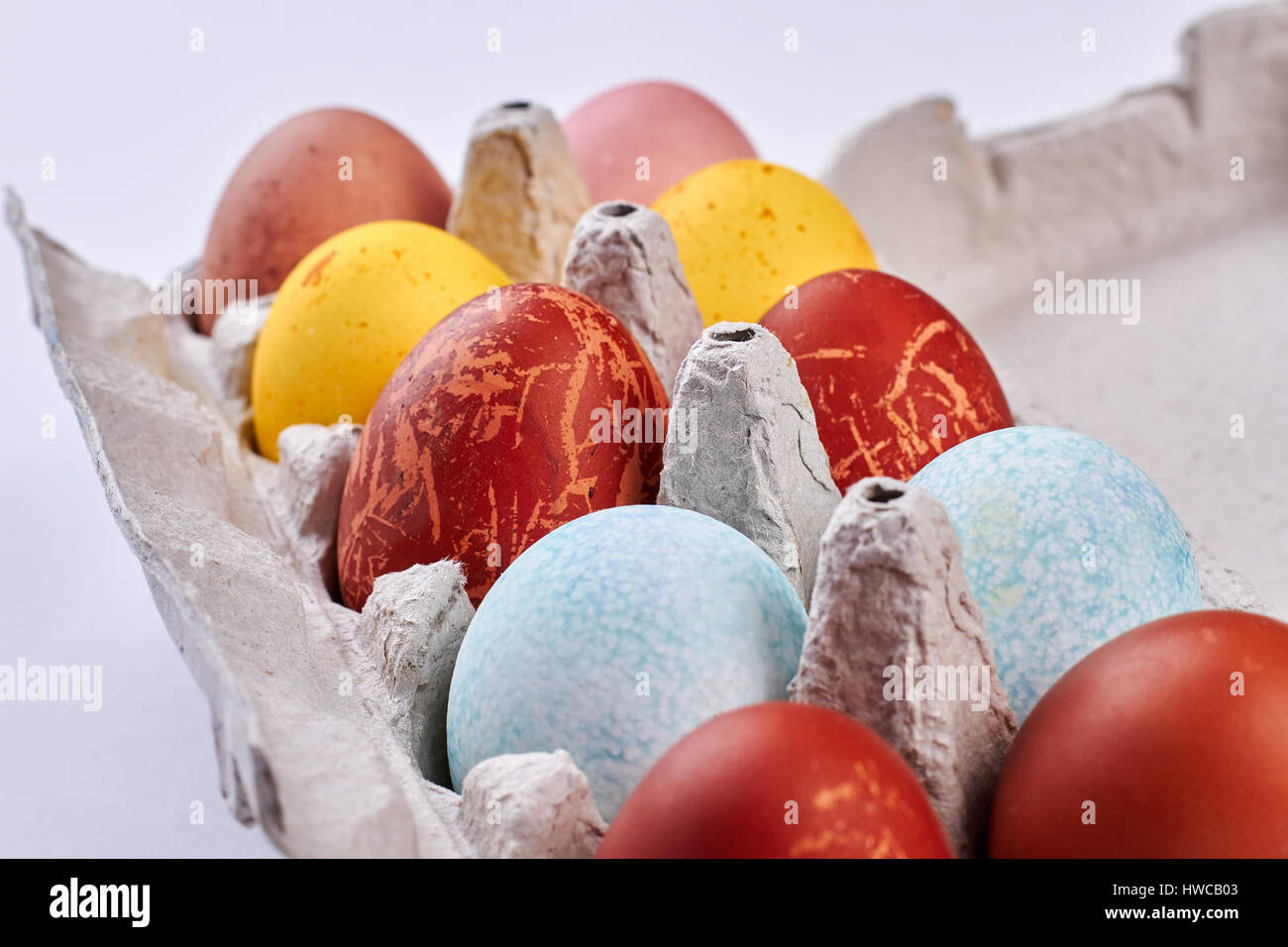 Multi coloured chicken eggs Stock Photo - Alamy