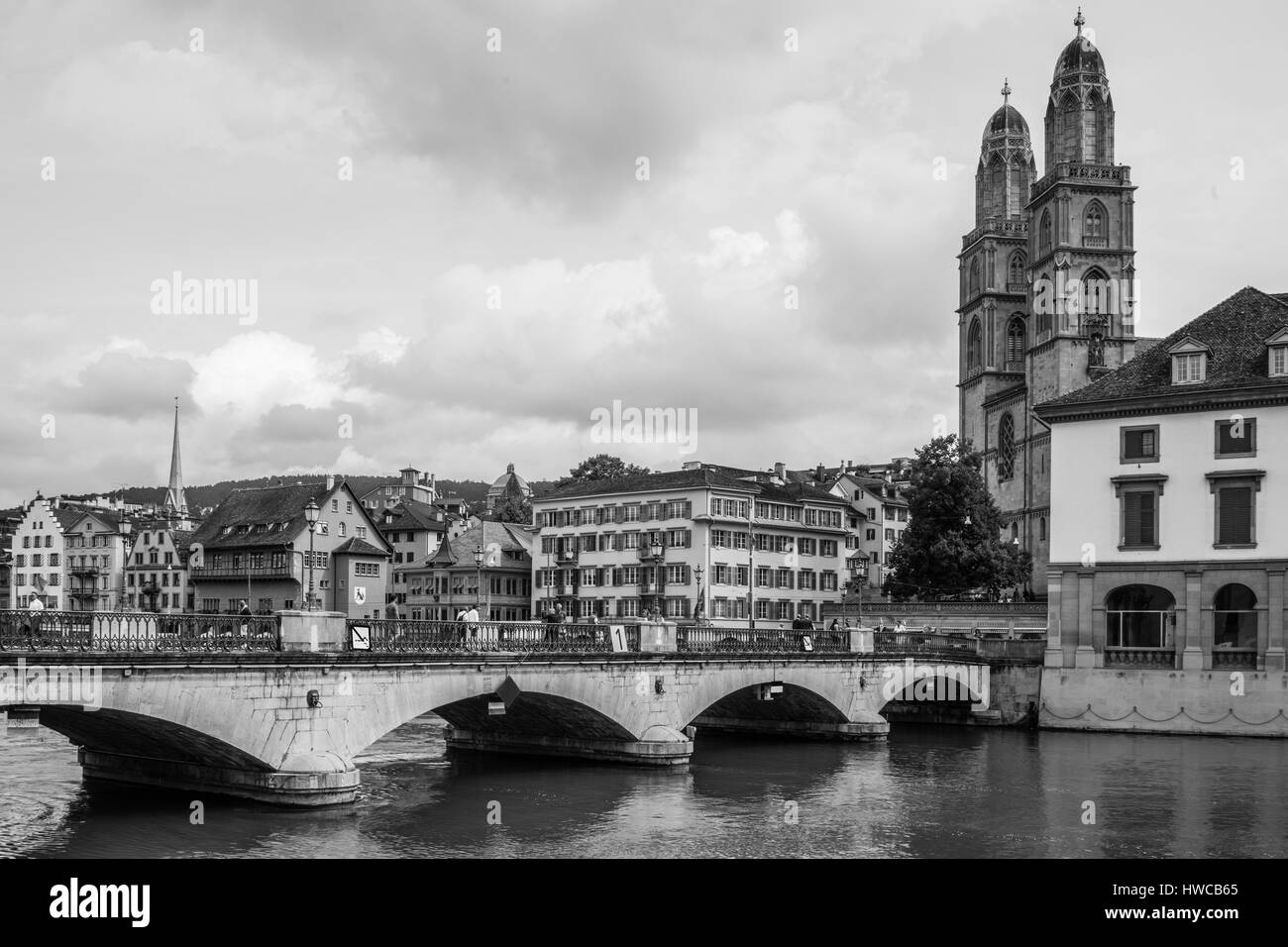 Swiss street view Stock Photo - Alamy