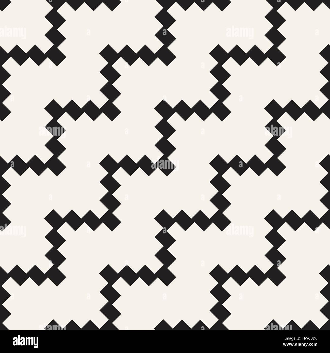 Halftone Edgy Lines Mosaic Endless Stylish Texture. Vector Seamless ...