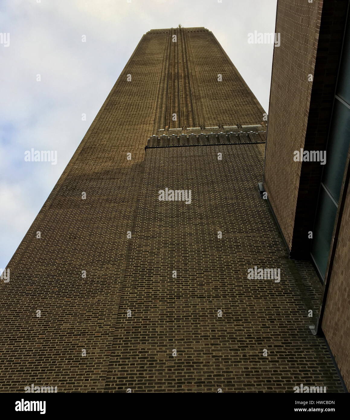 Tate Modern Museum Tower from inside the museum from bottom during the ...